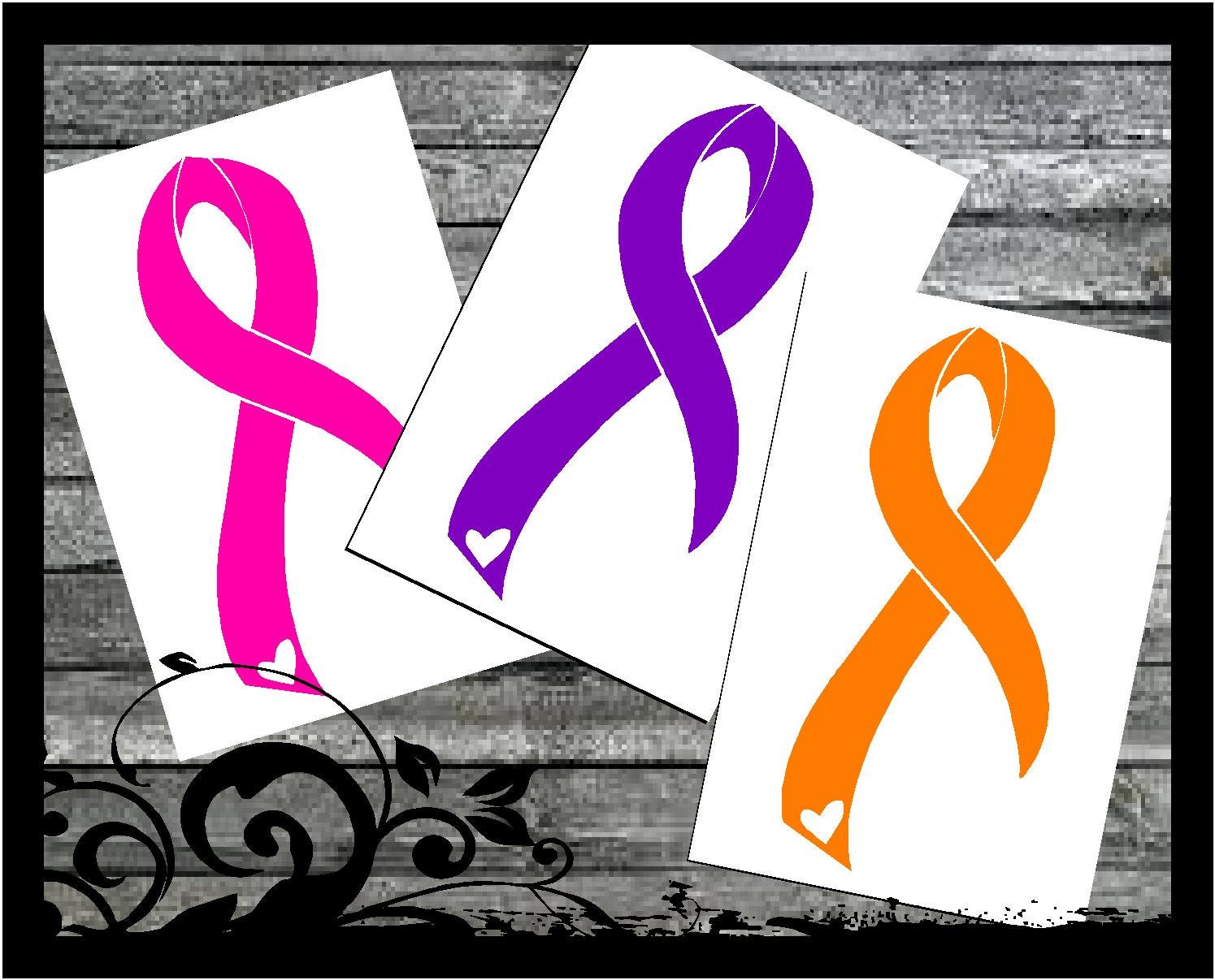 Cancer Awareness Ribbon Car Decal vinyl decals