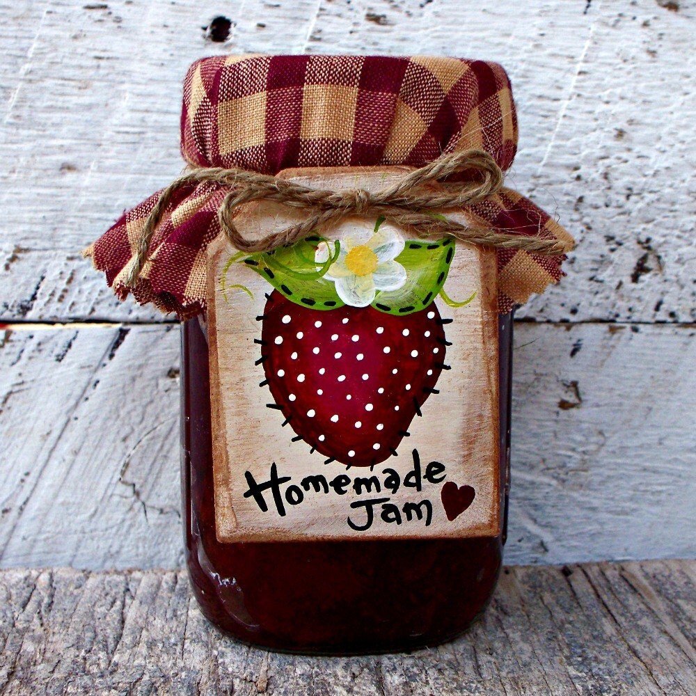 Homemade Jam Label Canning Jar Labels Wood Mason Jar Tag