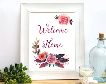 Welcome home print | Etsy