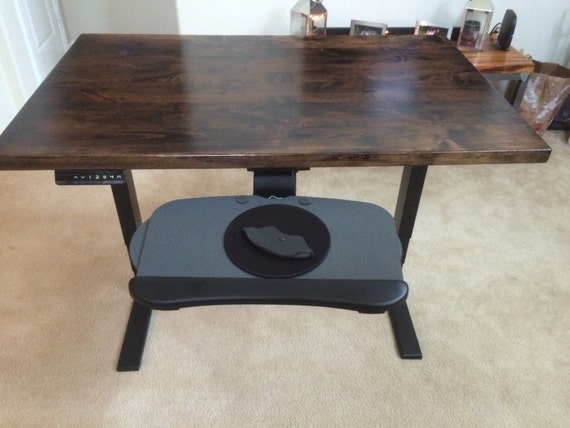 Knotty Alder Adjustable Height Desk