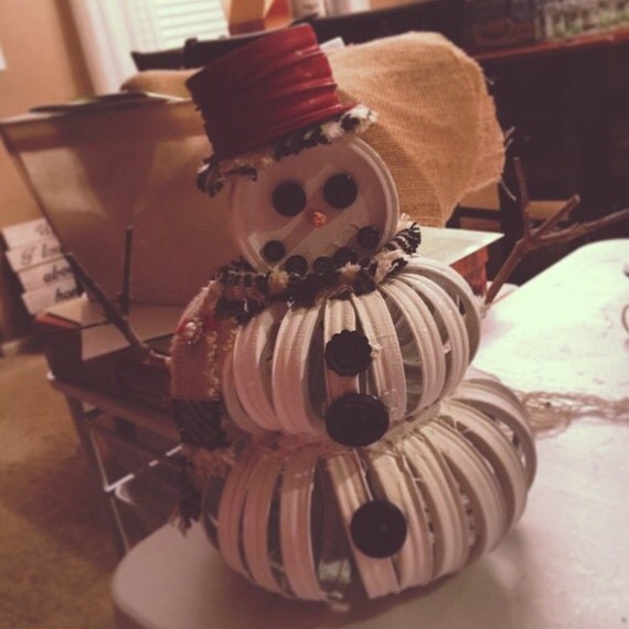 Items Similar To Mason Jar Snowman On Etsy