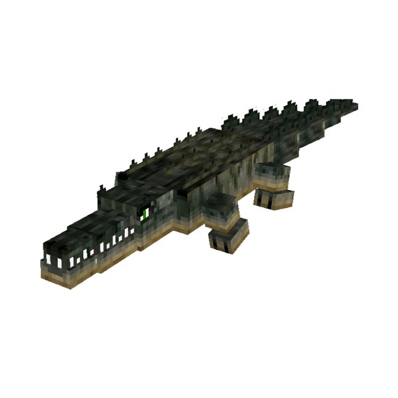 Blocky Alligator Wall Decal by WilsonGraphics on Etsy