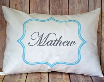 Personalized baby baby pillow newborn photo prop by FeatherHen