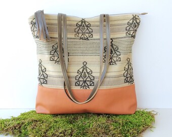 Popular items for block print tote bag on Etsy