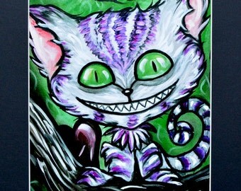 Cheshire cat art | Etsy