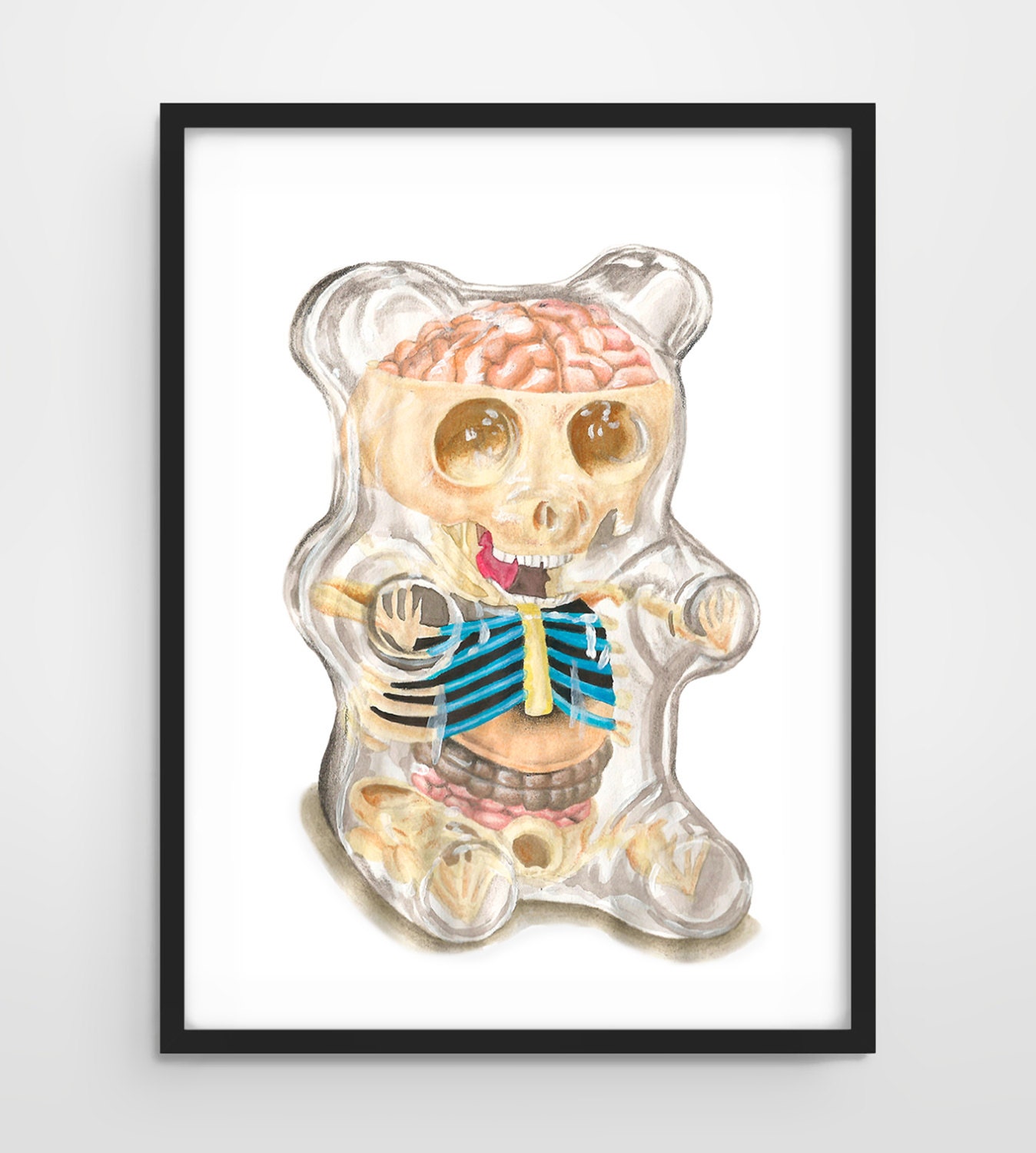 Gummy Bear Poster : PRINTABLE FILE anatomy by TheOrangePress