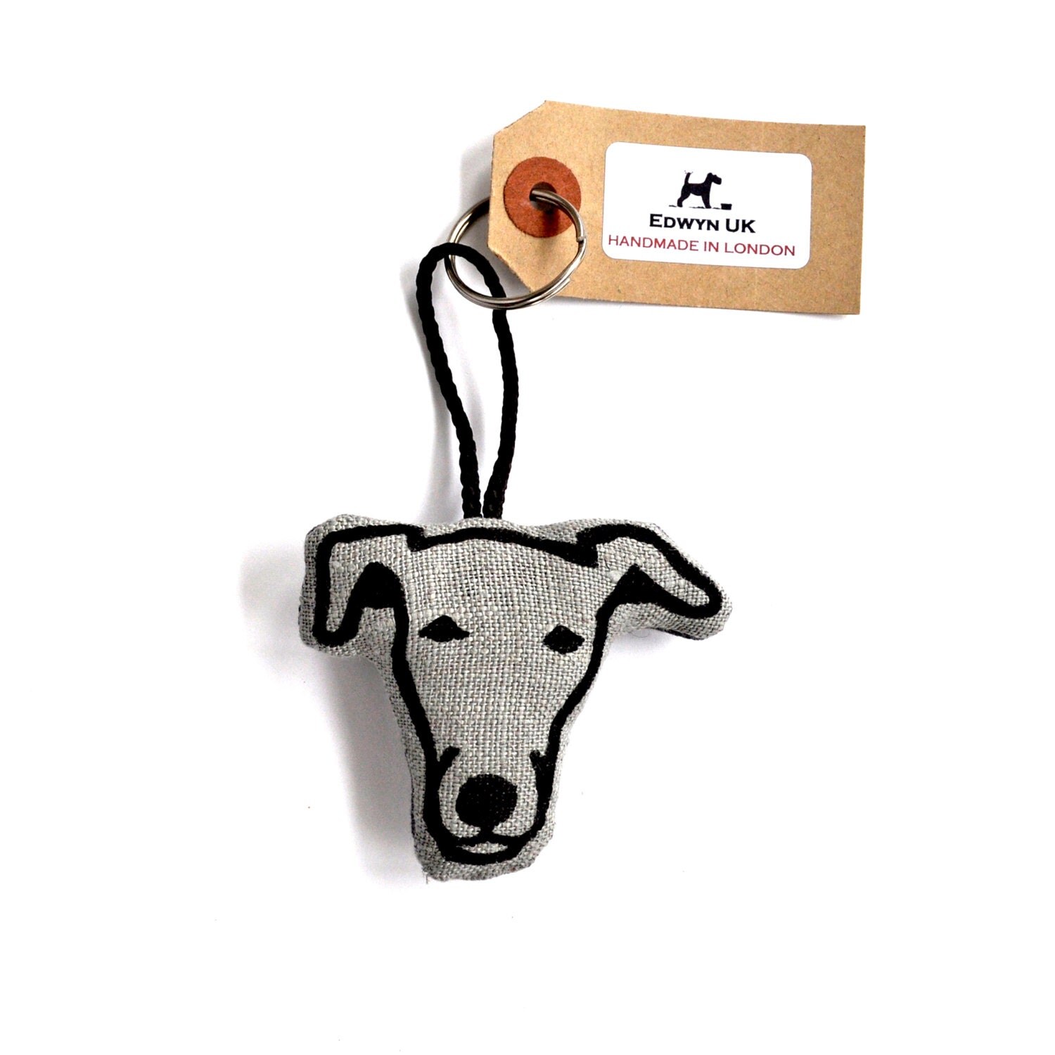 Whippet Greyhound Keyring by EdwynUK on Etsy