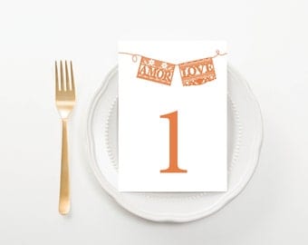 Spanish table number | Etsy