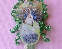 Popular items for rabbit ornament on Etsy