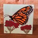 Hand glazed ceramic 6x6 monarch butterfly by CarlyQuinnDesigns