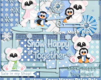 Popular items for polar bear clipart on Etsy