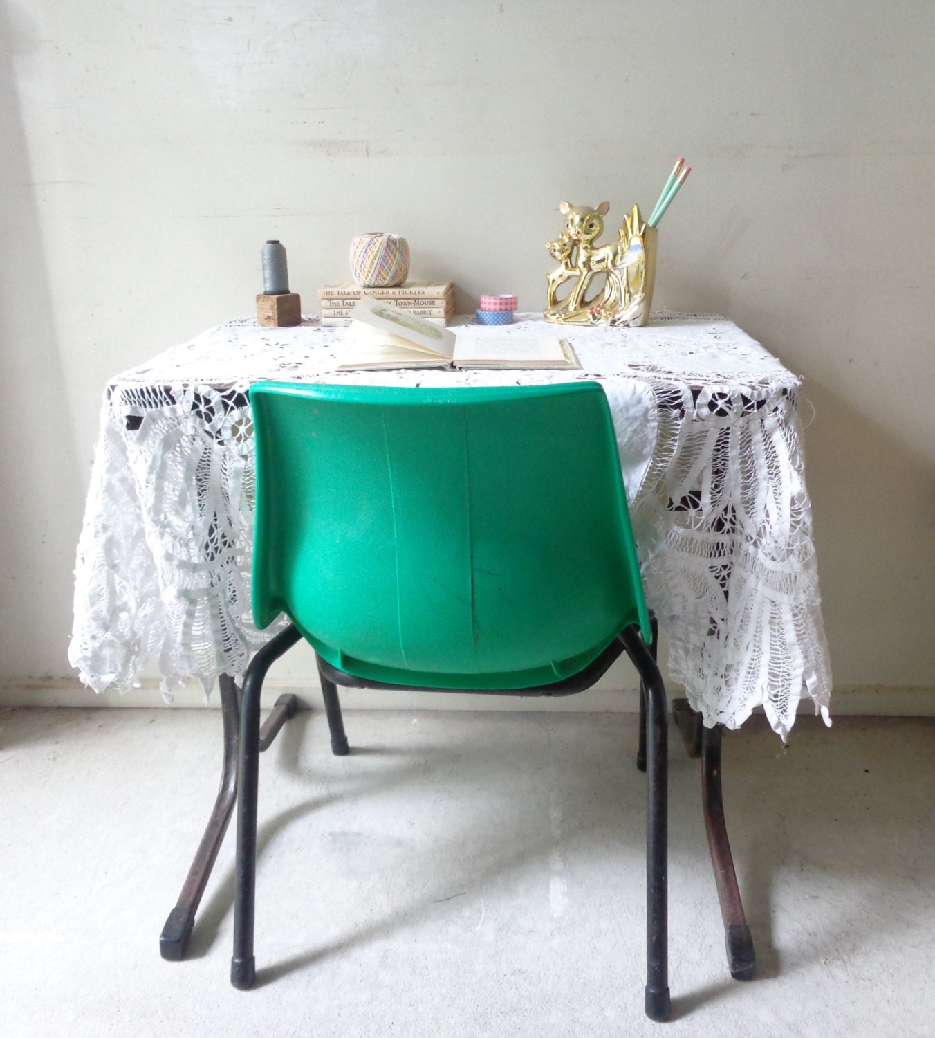 Vintage School Desk with Green Sebel Chair – Haute Juice