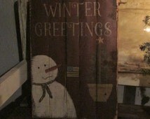 Popular items for primitive winter on Etsy