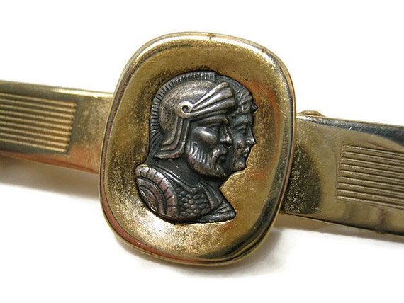 Anson Vintage Tie Clip Gold Tone Roman Soldier by SharkysWaters Anson Vintage Tie Clip Gold Tone Roman Soldier by SharkysWaters