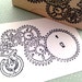 Steampunk Gears Mounted Rubber Stamp 5365 by 100ProofPress on Etsy
