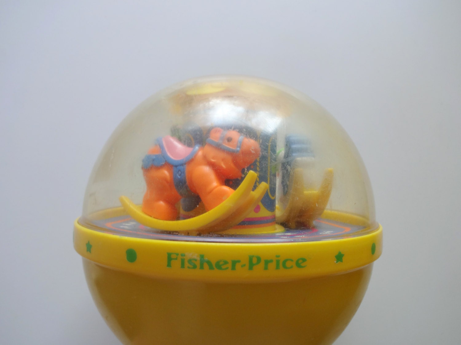 Vintage Fisher Price Roly Poly Chime Ball Toy 1966