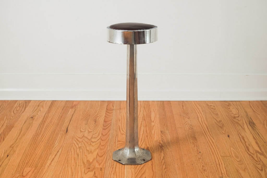 Chrome and Waxed Leather Soda Shop Stool – Haute Juice