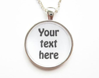 Custom text necklace | Etsy