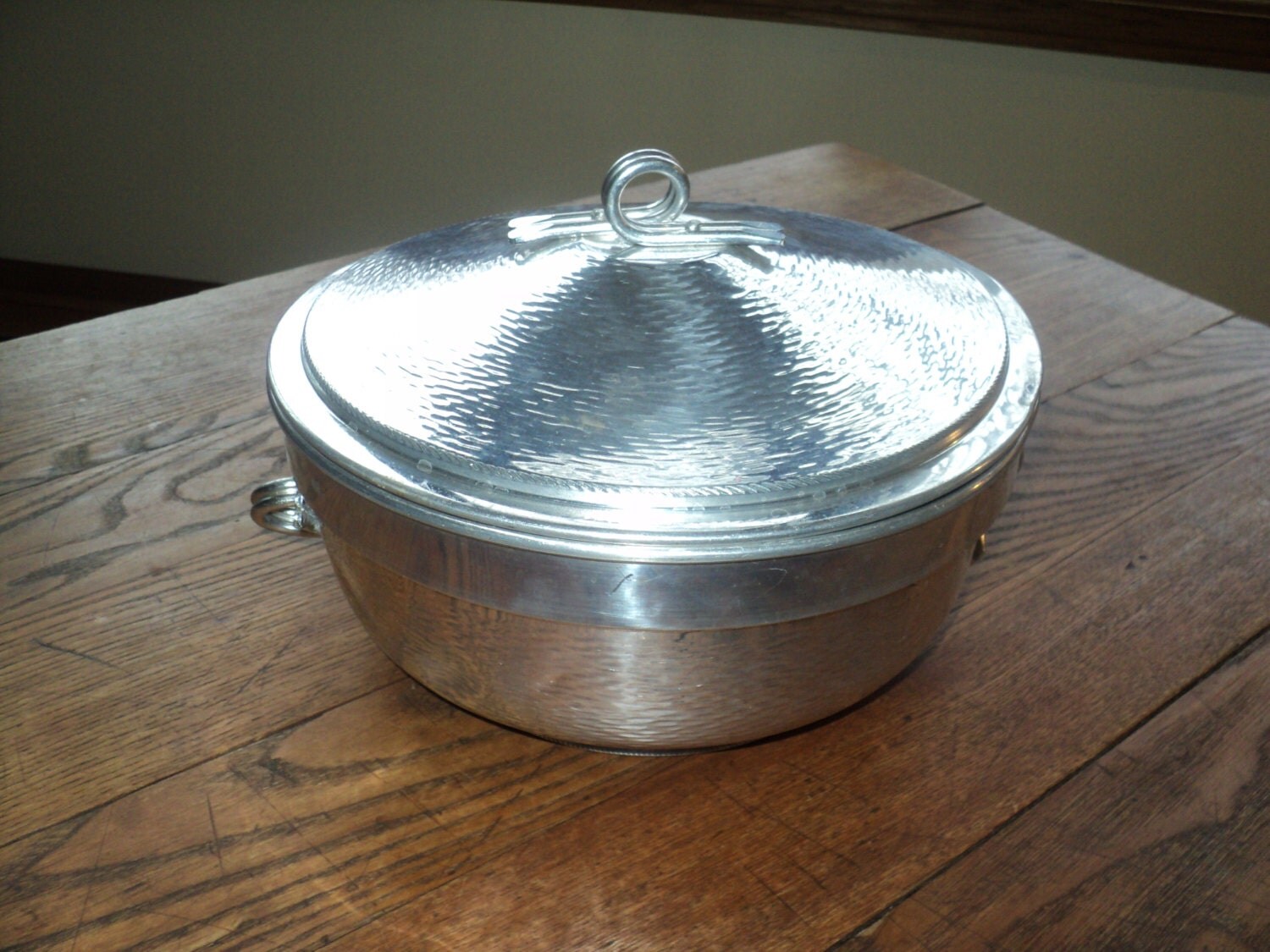 Vintage Solid Aluminum Serving Dish with Covered Lid, Made in Italy in ...