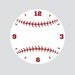 Baseball Clock Face Sports Vinyl Wall Art Decal Custom