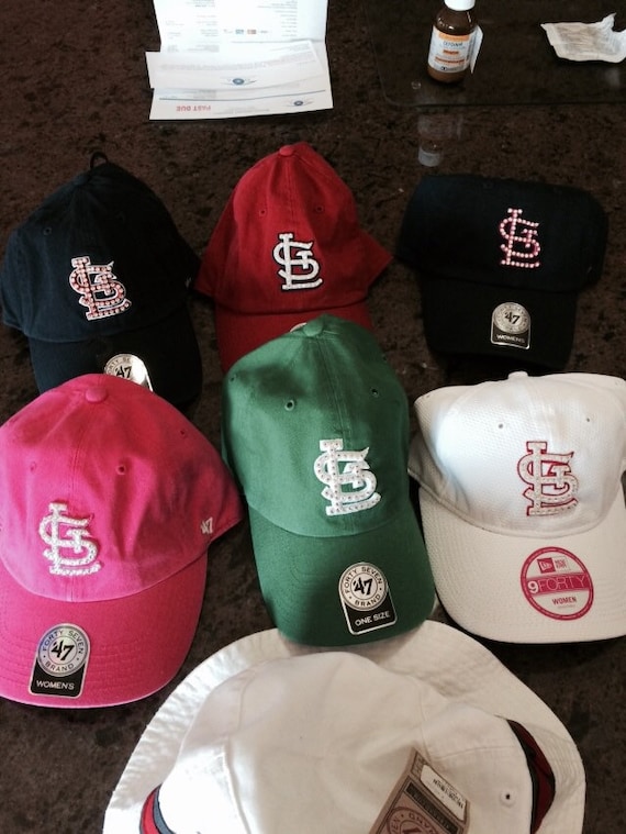 St Louis Cardinals Rhinestone Baseball Hat | semashow.com