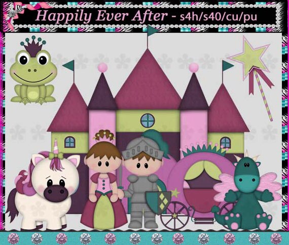 Happily Ever After Princess Digital Clip Art Set by CapZone