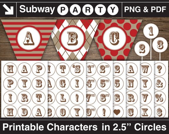 Printable Brown Alphabet Letters & Numbers in 2.5