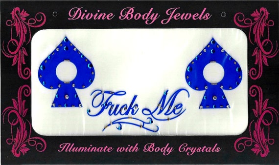 Queen Of Spades Vajazzle Nipple Jewelry Sets 3 by DivineBodyJewels Queen Of Spades Vajazzle Nipple Jewelry Sets 3 by DivineBodyJewels