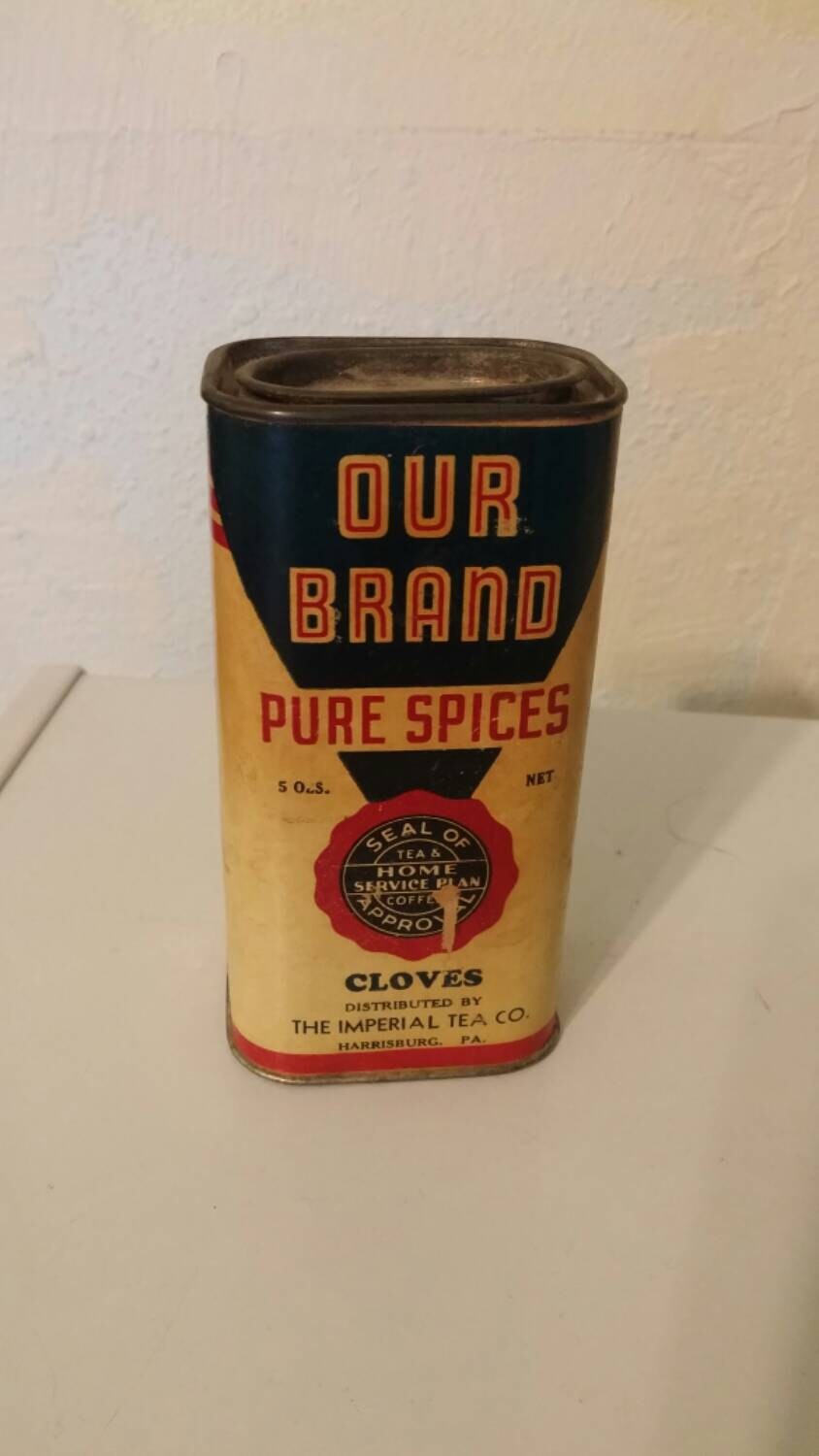 Collectible Our Brand Pure Spice Rectangular Tin Kitchen Decor – Haute ...