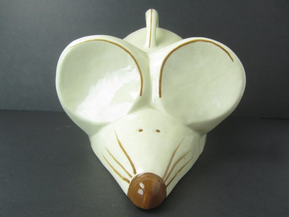 Ceramic Mouse Cookie Jar Cookie Jar White Cookie Jar