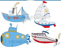 Popular items for submarine clip art on Etsy