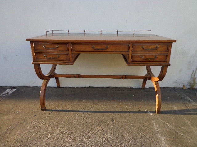 Writing Desk X Base Sligh Lowery Vintage Regency Mid Century Modern ...