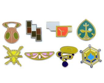 Pokemon Battle Frontier Symbol Badge Set Magnets Pictured