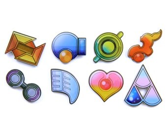 Pokemon Battle Frontier Symbol Badge Set Magnets Pictured