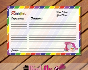 Cute recipe cards | Etsy
