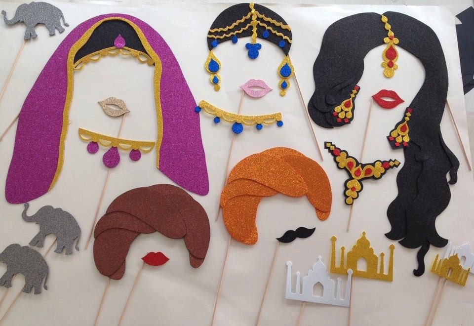 Bollywood Photo booth Props Photo Booth Props photo booth