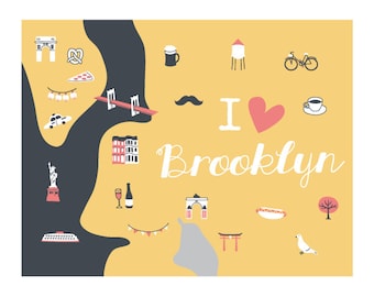 Brooklyn art | Etsy