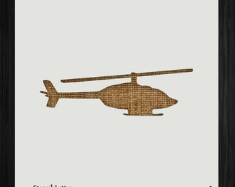 Helicopter stencil | Etsy