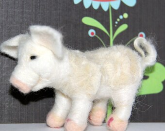Needle felted pig | Etsy