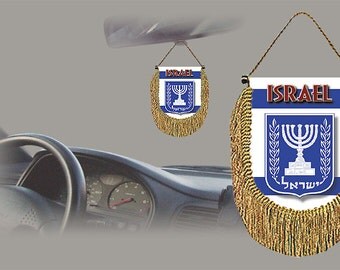 Puerto Rico rear view mirror world flag car banner pennant