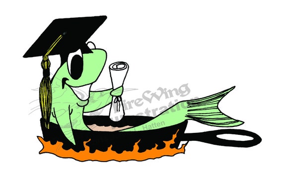 Graduation Fish Fry Graphic BLACK