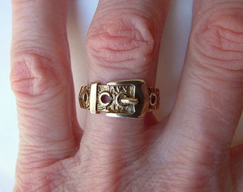 Items similar to Sterling Silver Belt Ring on Etsy