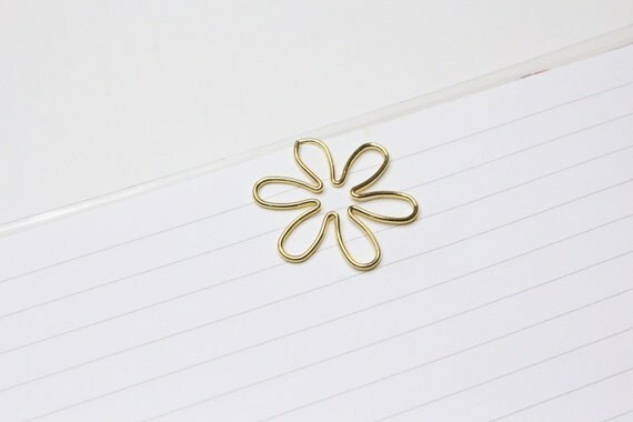 Flower / Asterisk GOLD EXPLETIVE Kate Spade paper clip for