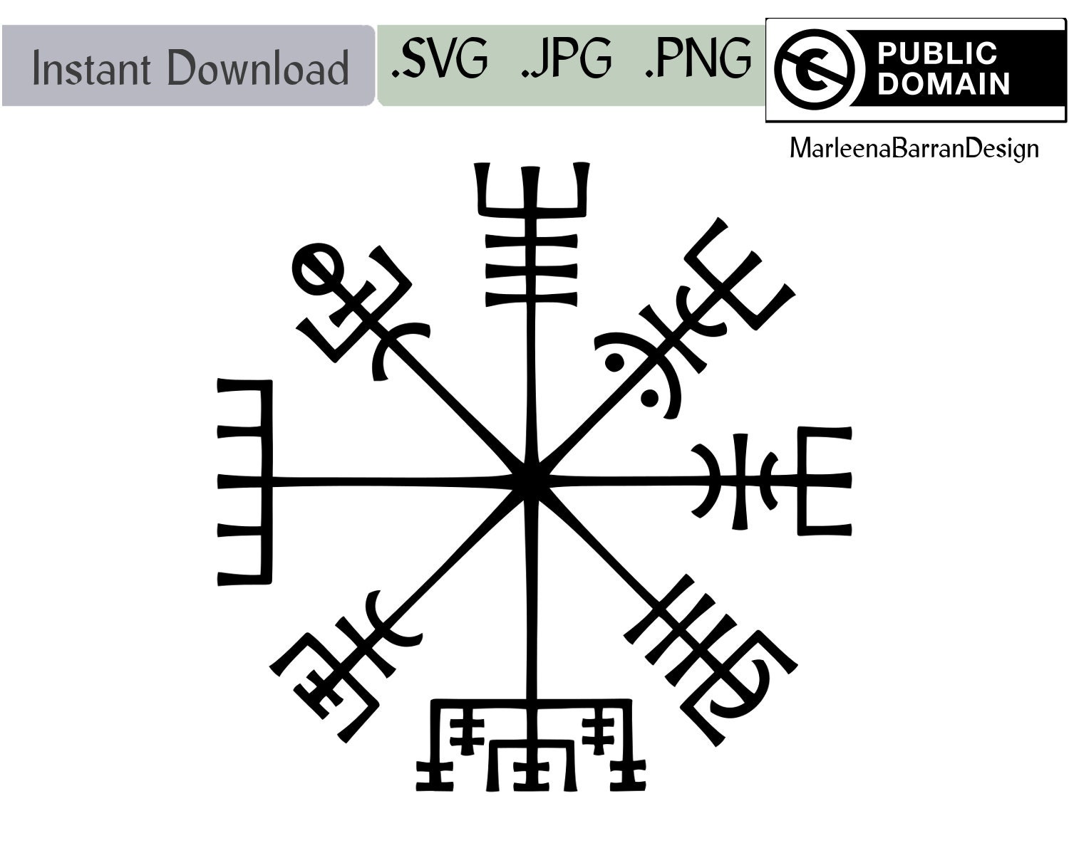 Vegvisir Icelandic magical stave Galdrastafir Huld