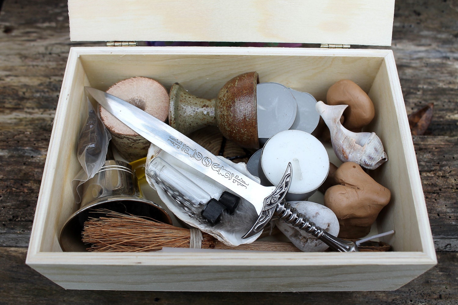 Complete portable pagan altar kit duluxe travel altar in a