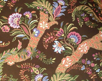 Scroll Call Linen Fabric Soft Gold Damask by ShopMyFabrics on Etsy