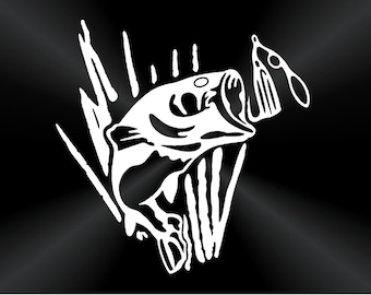 Jumping Bass for Lure, Large Mouth Bass Decal,Small Mouth Bass Decal ...