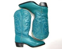 Popular items for turquoise cowboy boots on Etsy