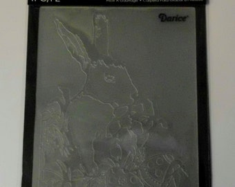 Darice Easter Bunny Embossing Folder, Easter Bunny with Easter Eggs ...