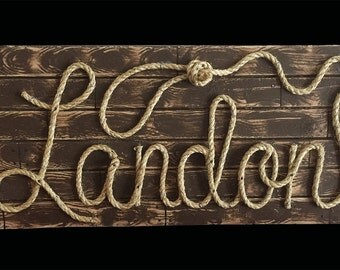 Personalized Rope Name Signs by RopeAndStyle on Etsy